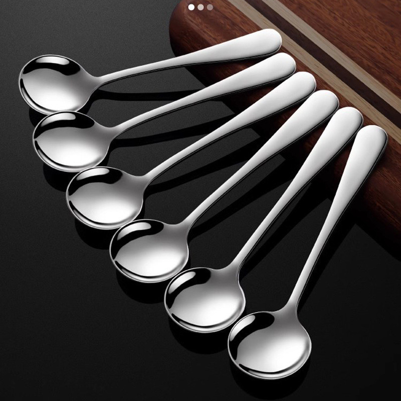 Jual Sendok bulat stainless steel sendok pengaduk kopi sendok meja anak ...