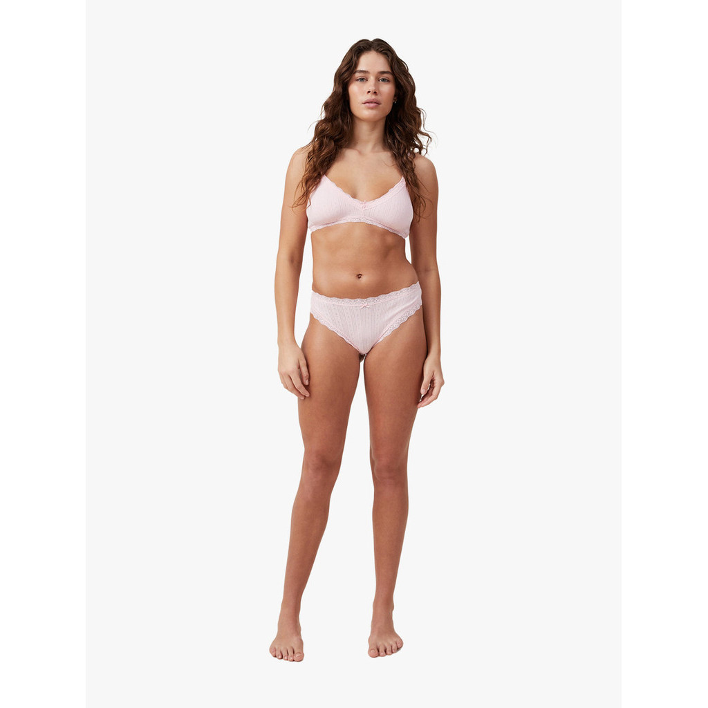 Jual Cotton On Body - Pakaian Wanita - Organic Cotton Lace Brasiliano Brief - Blushing Bride ...