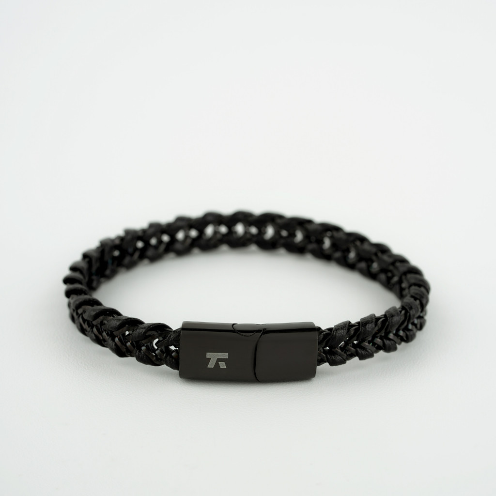 Jual Kuze Original Gelang Hitam Stainless & Kulit Anti Karat- Davi ...