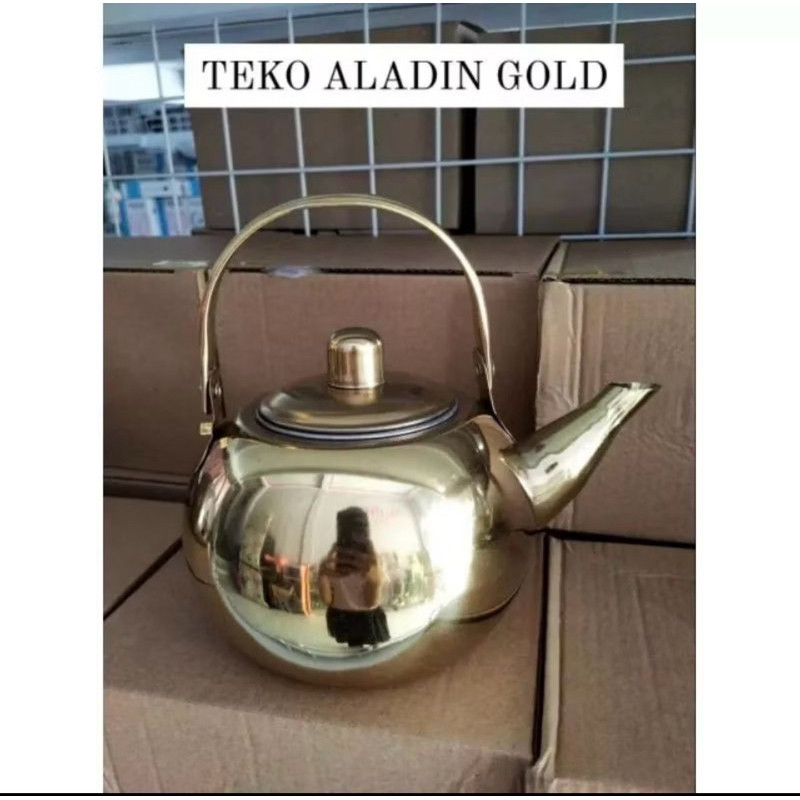 Jual Teko Air Aladin Stainless Steel - Teko Teapot Bulat Dengan ...