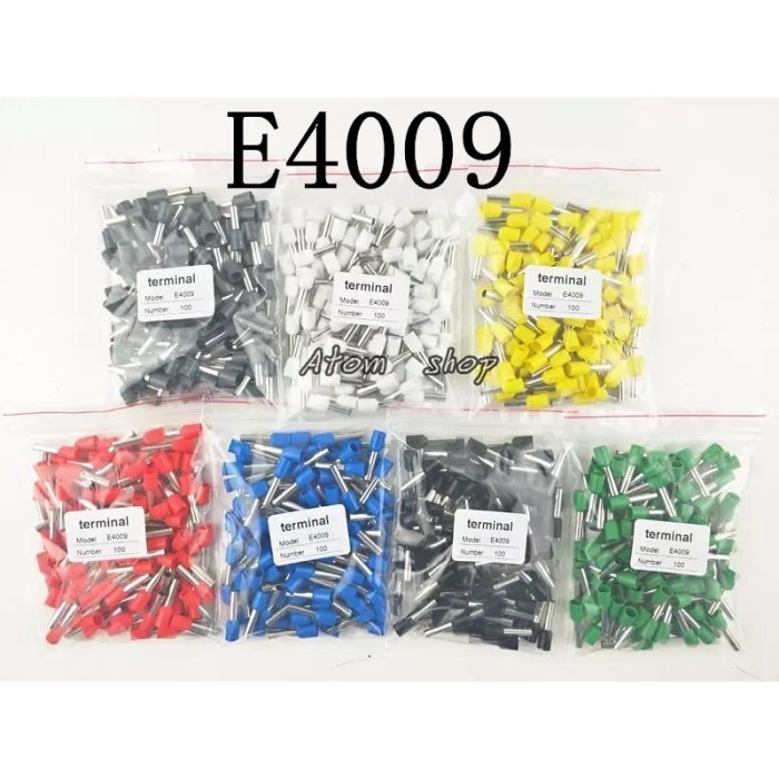Jual Skun Insulated Ferrules E4009 Kabel 4mm 300V Terminal Block Konektor Crimp | Shopee Indonesia