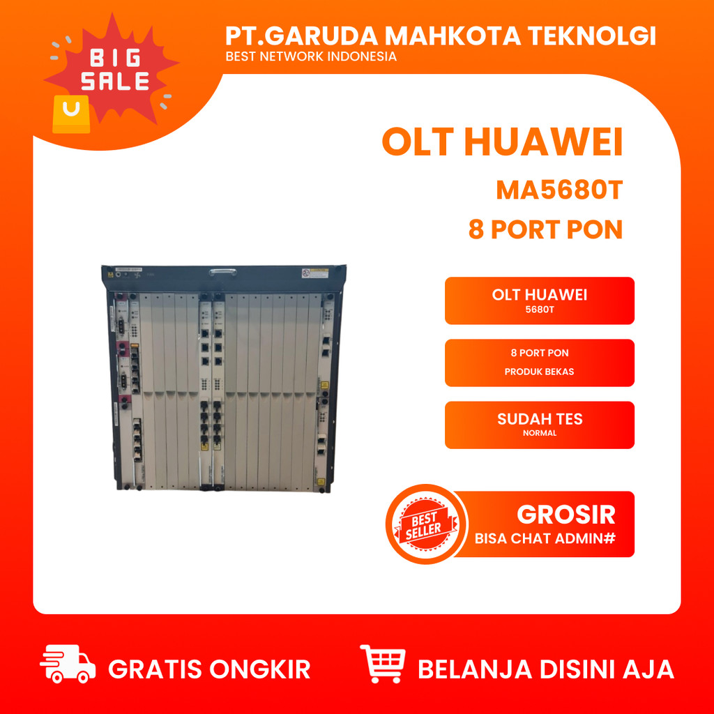 Jual OLT Huawei MA5680T 1G 8 Port Gpon Epon Original-Bekas Original | Shopee Indonesia