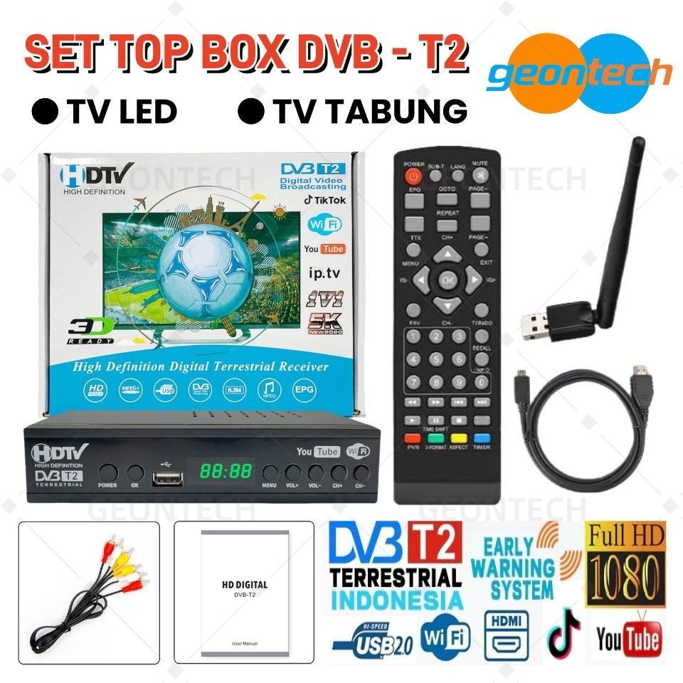 Jual 【】Set Top Box DVB-T2 TV Digital Receiver Penerima Siaran Full HD ...