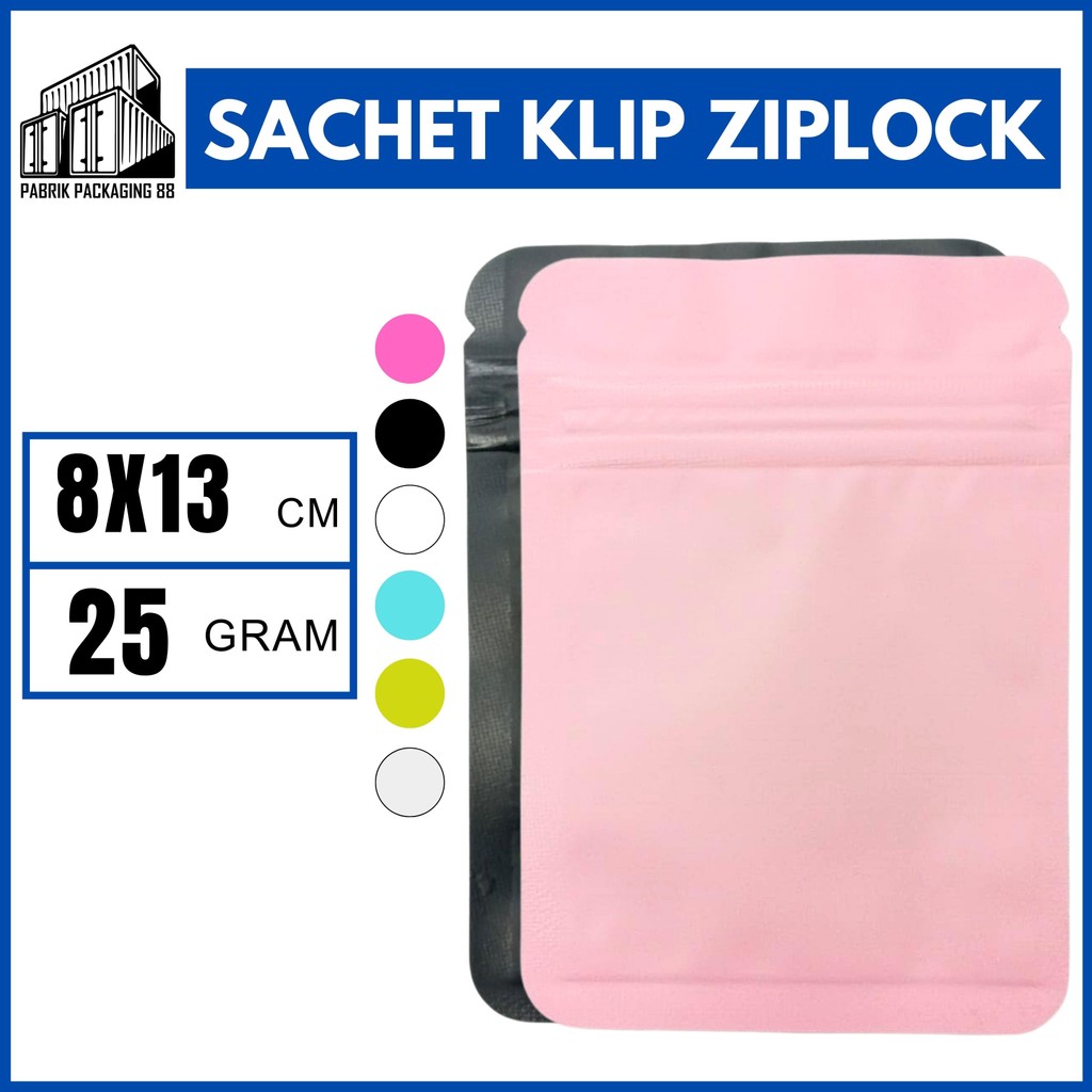 Jual Plastik Klip Zipp Zipper Ziplock Sachet Saset Pouch Bag Hitam ...