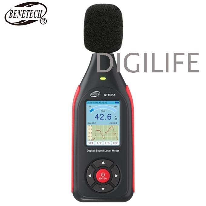 Jual Sound Level Meter Data Logger with Alarm GT1355A Noise Decibel ...