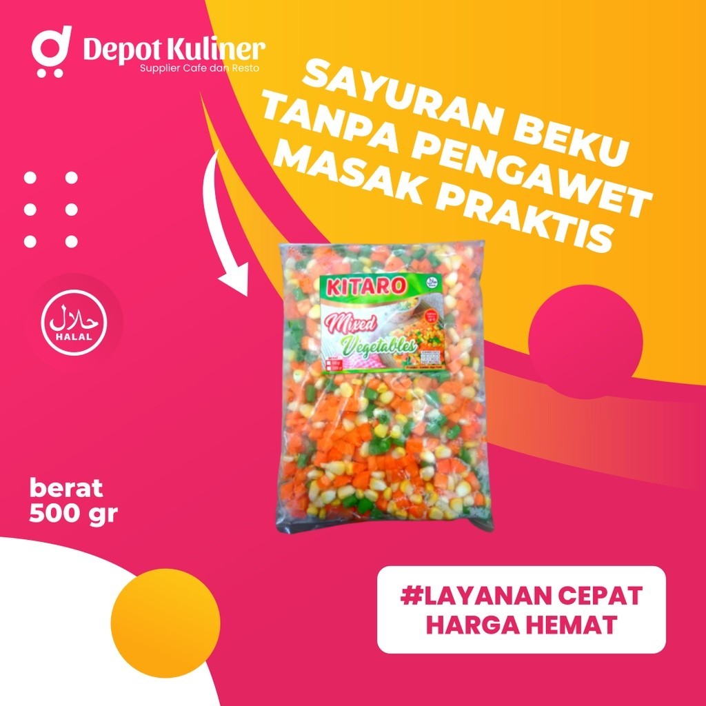 Jual Mix Vegetables Frozen Sayuran Beku Kitaro 500 Gr | Shopee Indonesia
