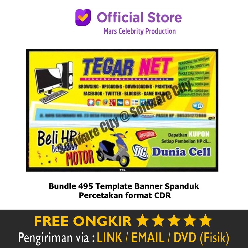 Jual Bundle 495 Template Banner Spanduk Usaha Percetakan format Corel ...