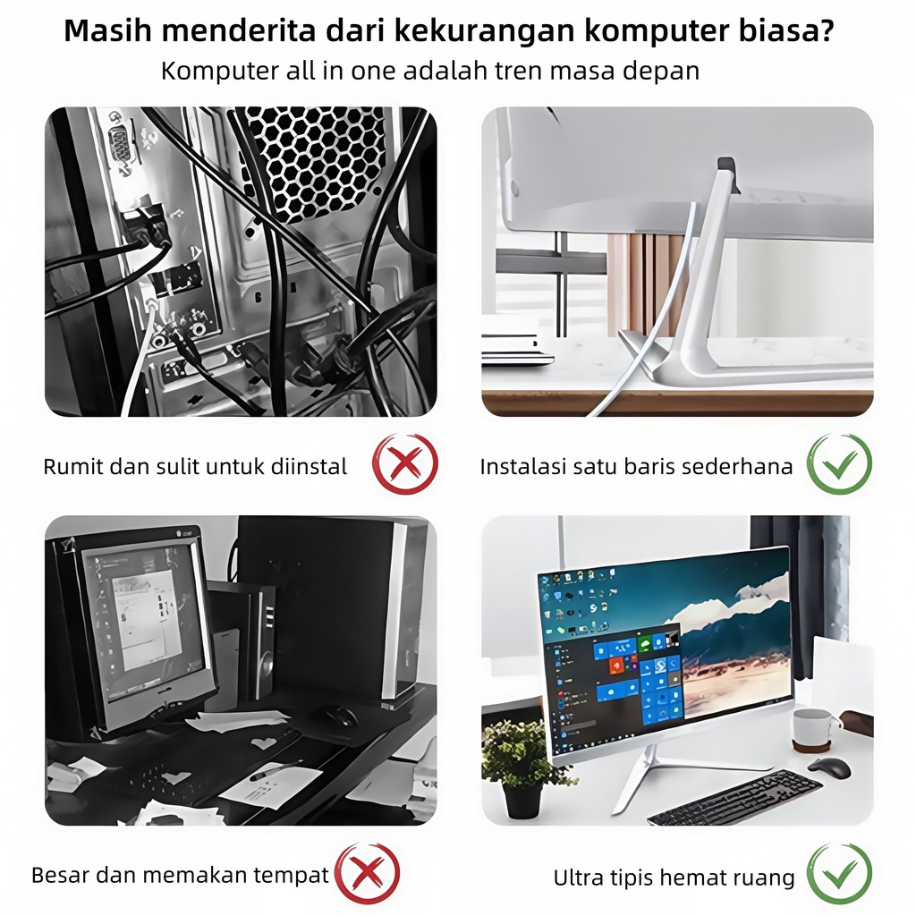 Jual acer Komputer Full Set PC All-in-One Baru, Prosesor Core i5/i7, RAM 8G/16G, SSD 256G/512G ...