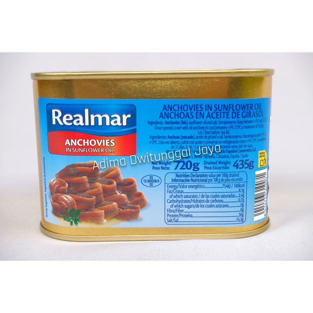Jual Realmar Anchovies in Sunflower Oil 720gr | Shopee Indonesia