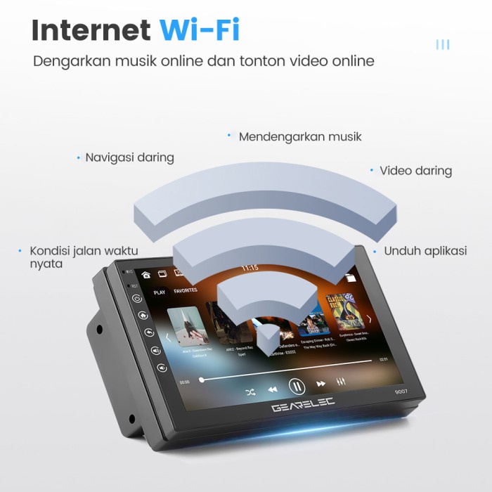 Jual GEARELEC Head Unit Android 12 7 inch Universal Skeleton Bluetooth ...