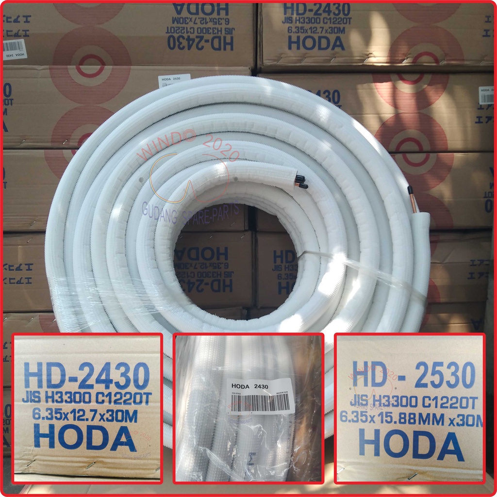 Jual PIPA AC ROLL BERKUALITAS HODA 1PK dan 2PK | PIPA HODA 2.5PK dan 2PK DAN 3PK | PIPA AC 1/4 ...
