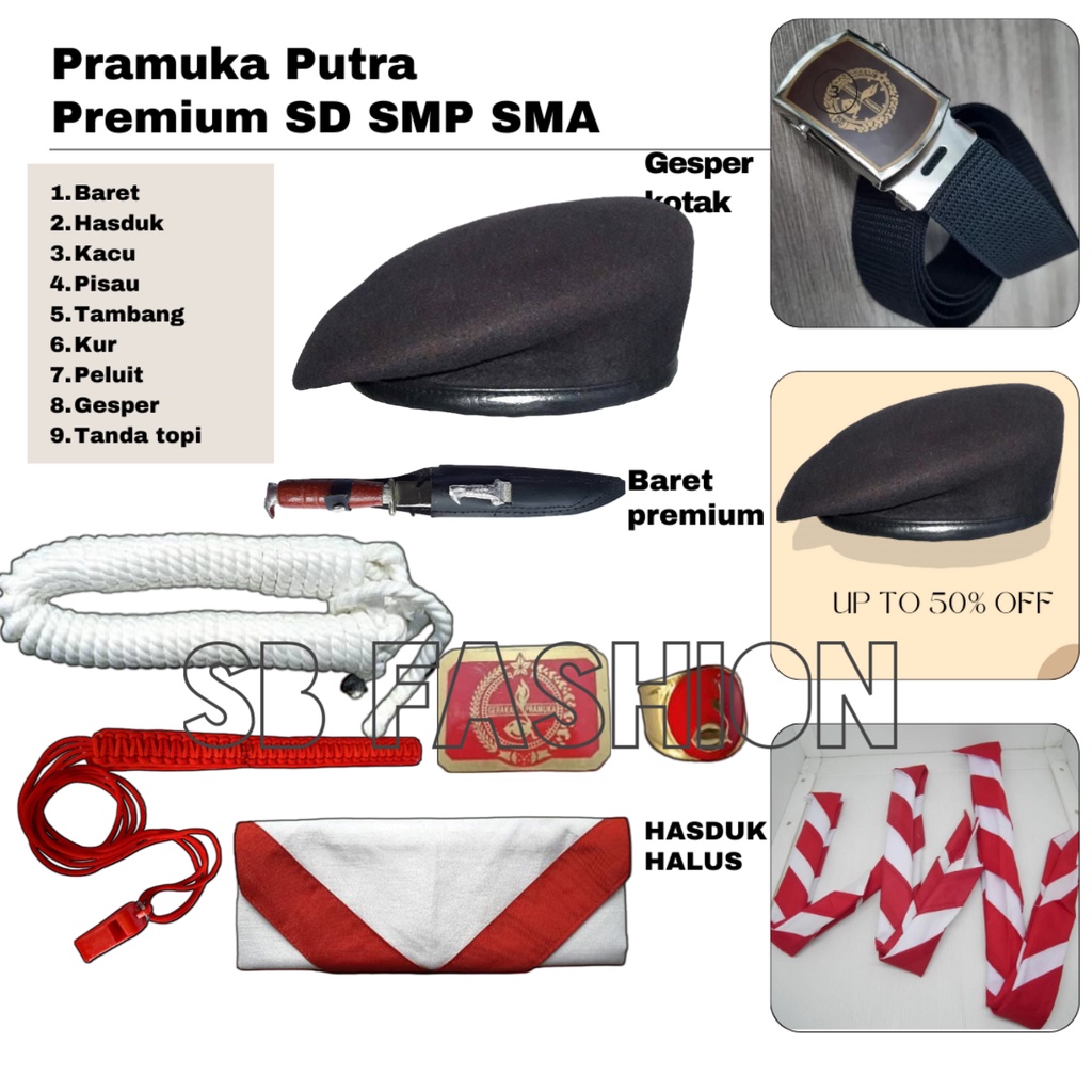 Jual PERLENGKAPAN ATRIBUT PRAMUKA SD SMP SMA PREMIUM / PERALATAN ...