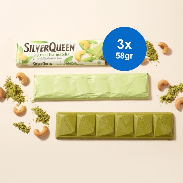 Jual Silverqueen Green Tea Matcha Cokelat 3 x 58 gr | Shopee Indonesia