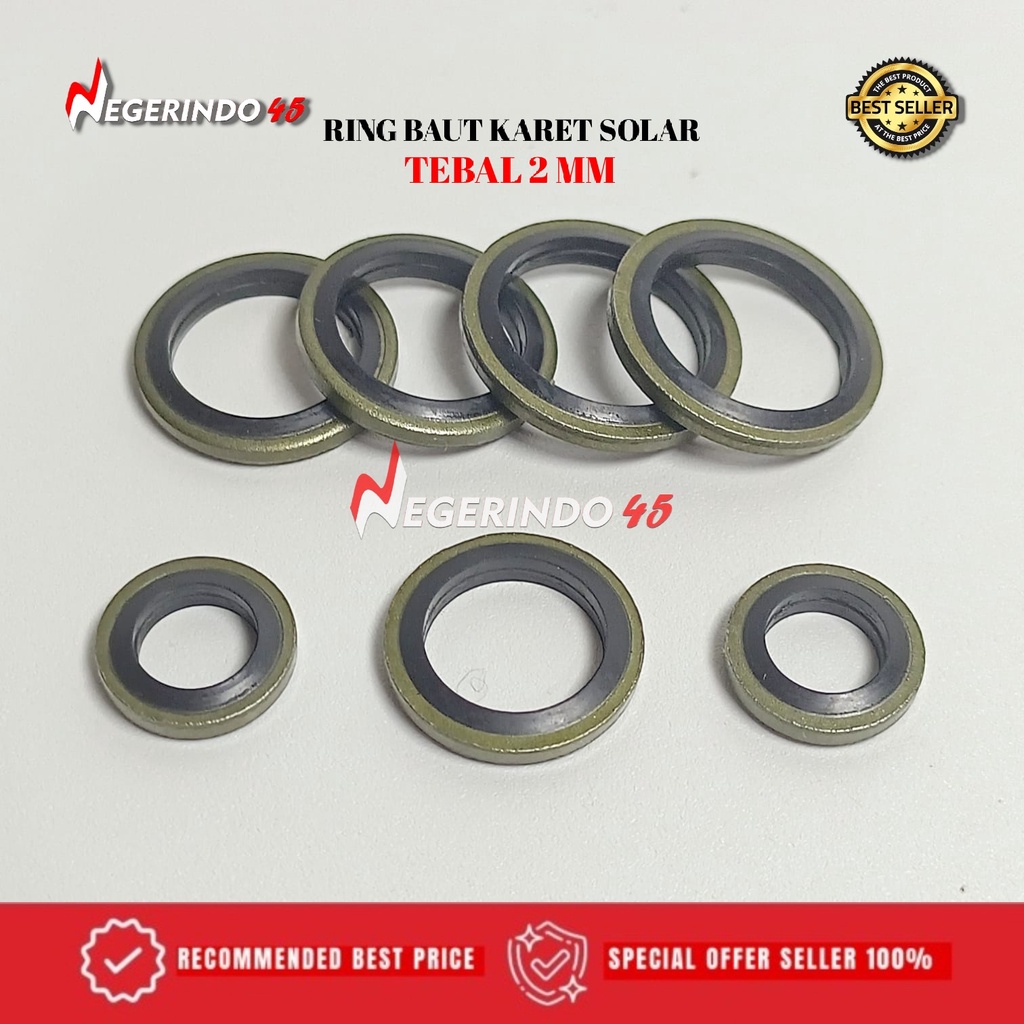Jual Ring Baut Solar 8 10 12 14 16 18 20 22MM Washer Seal Ring Karet ...
