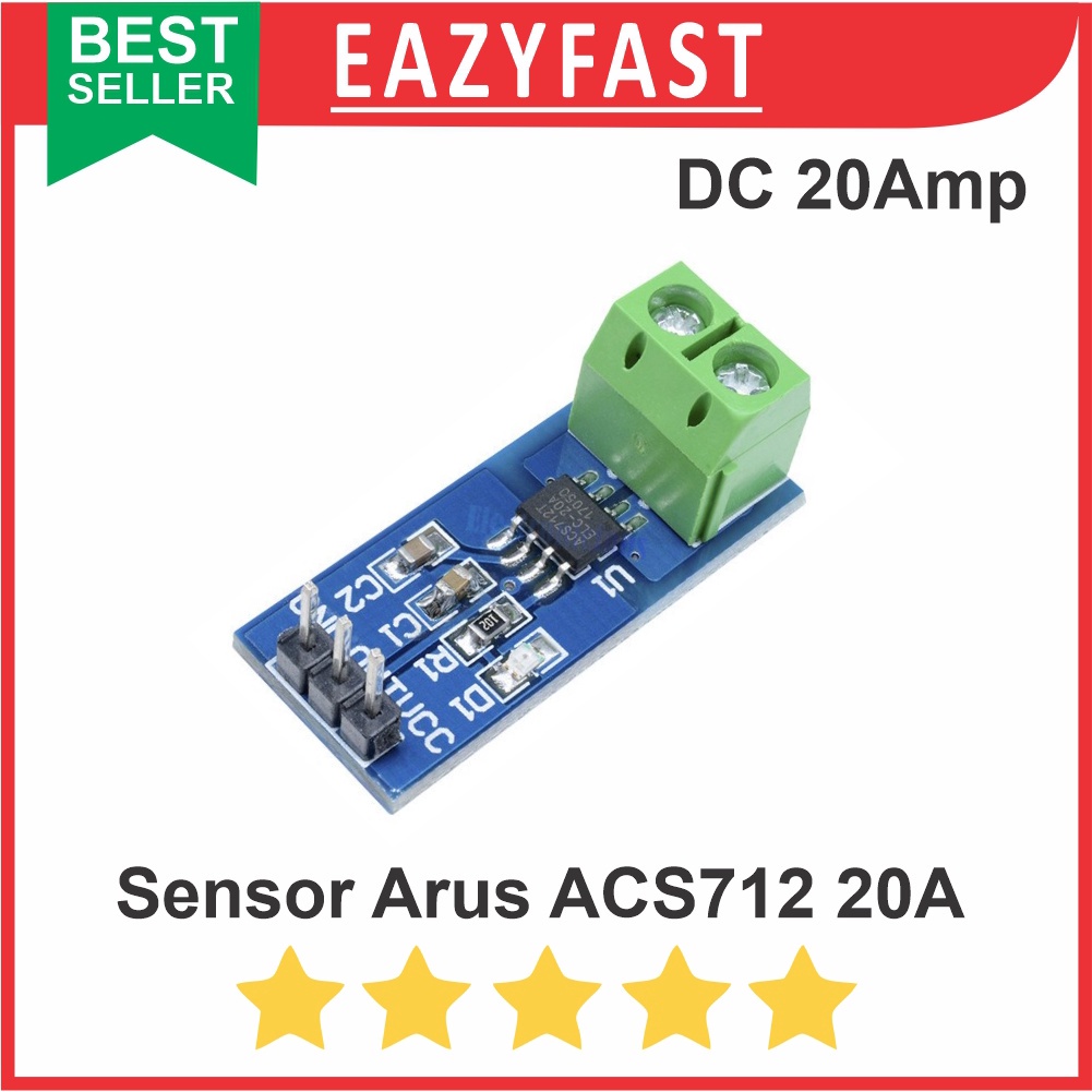 Jual ACS712 20A 20 A Hall Current Sensor Arus Ampere Module | Shopee ...