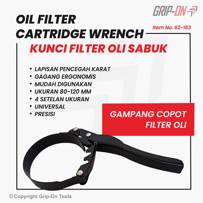 Jual GRIP-ON OIL FILTER CATRIDGE WRENCH ADJUSTABLE KUNCI OLI FILTER ...