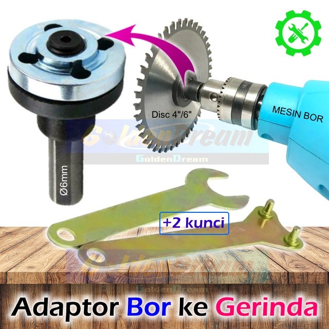 Jual Adaptor Bor ke Gerinda Converter Adapter Mesin Drill ke Mata ...