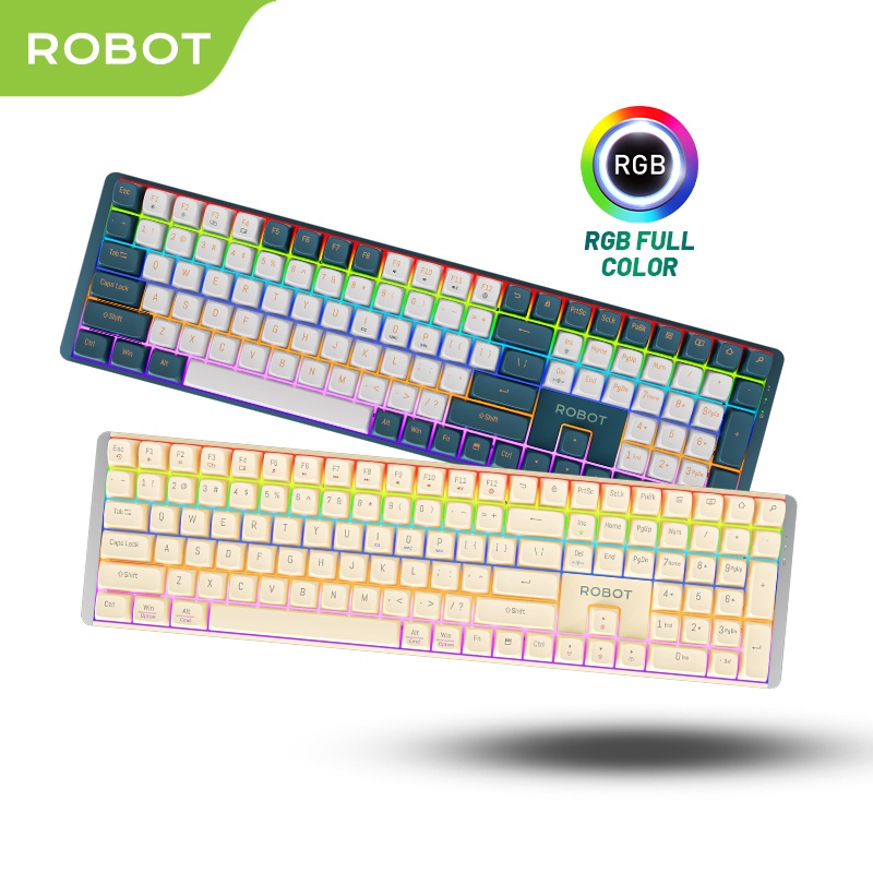 Jual ROBOT Workmate I Mechanical Blue/Red Gaming Keyboard Wired RGB LED ...
