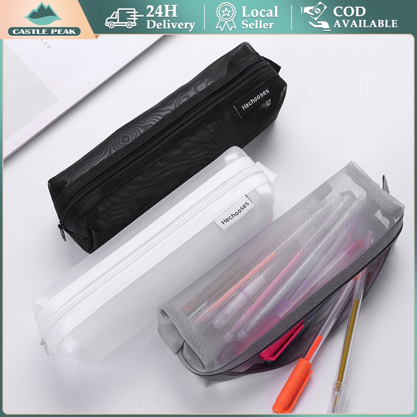 Jual Tempat Pensil Jaring / Kotak Pensil Mesh / Transparan Kapasitas ...