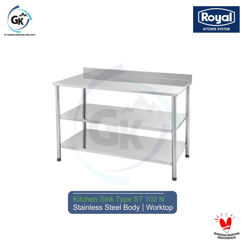 Jual MEJA STAINLESS DAPUR MEJA KOMPOR STAINLESS KITCHEN TABLE TIGA ...