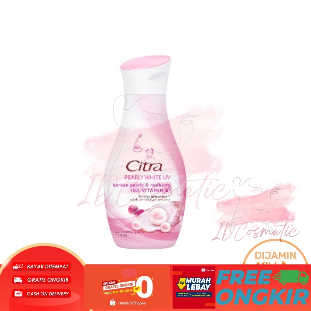 Jual CITRA Hand & Body Lotion Pearly White Uv 120ml | Shopee Indonesia