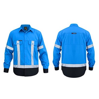 Jual MokoworkWear - WEARPACK Light Blue Black - Baju Safety - Baju ...