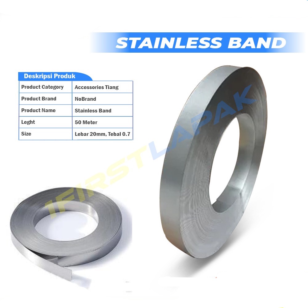 Jual Stainless Stell Band tiang Strap Pengikat Tiang PLN Fiber Optik ...