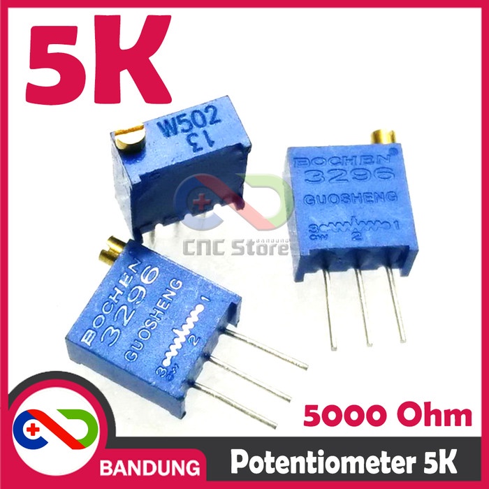 Jual POTENSIOMETER 5K POTENTIOMETER POTENSIO TRIMPOT MULTITURN VR 3296W ...