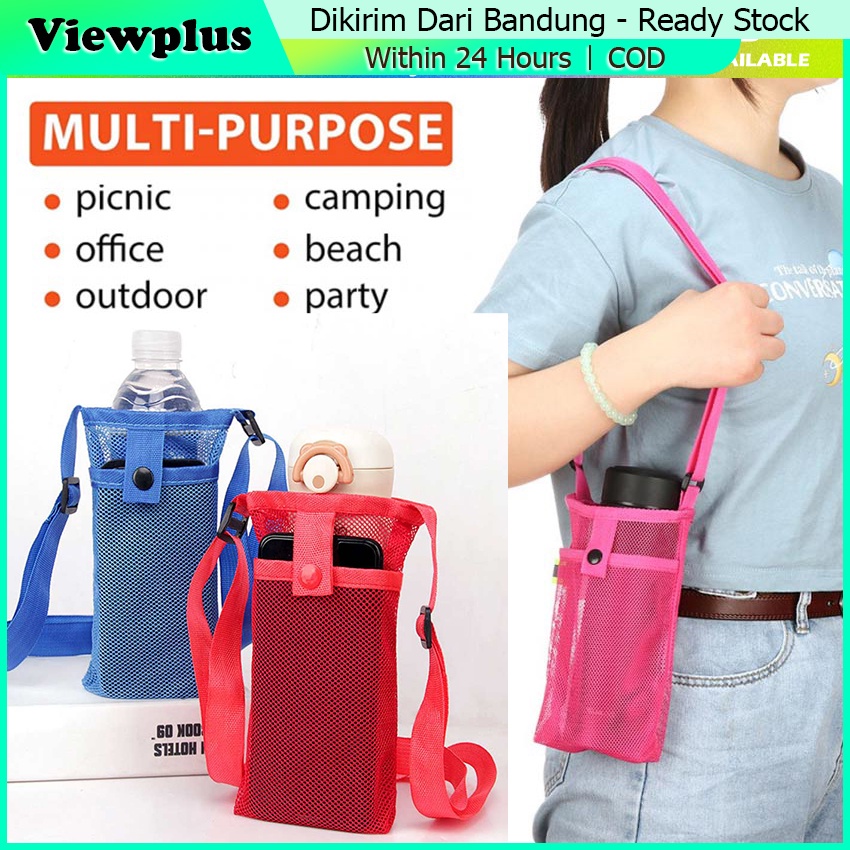 Jual Tas Tumbler Selempang Botol Air Minum Jaring Tas Sling Bag Jaring ...