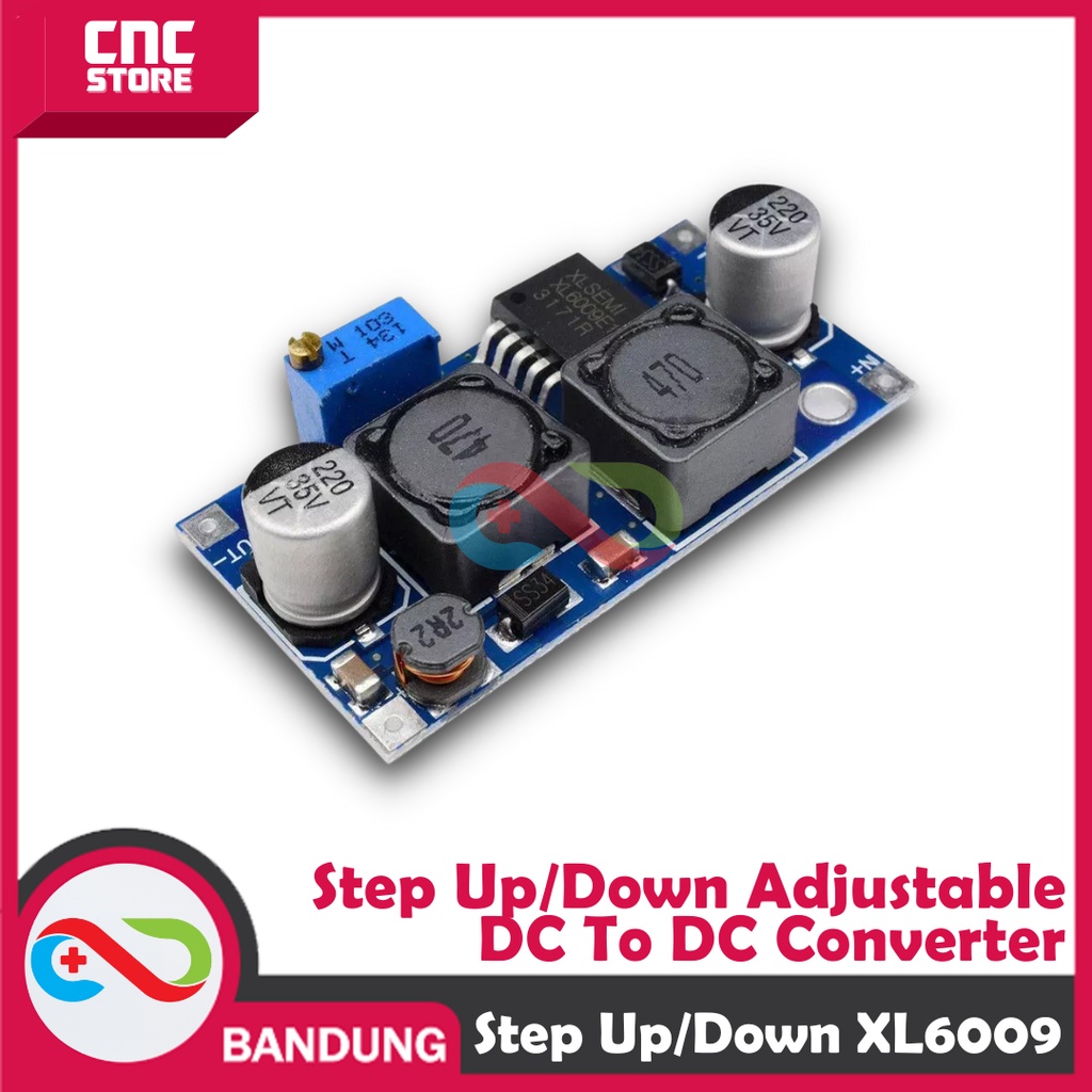 Jual XL6009 Auto Boost Buck Adjustable Step Up Step Down DC to DC converter | Shopee Indonesia