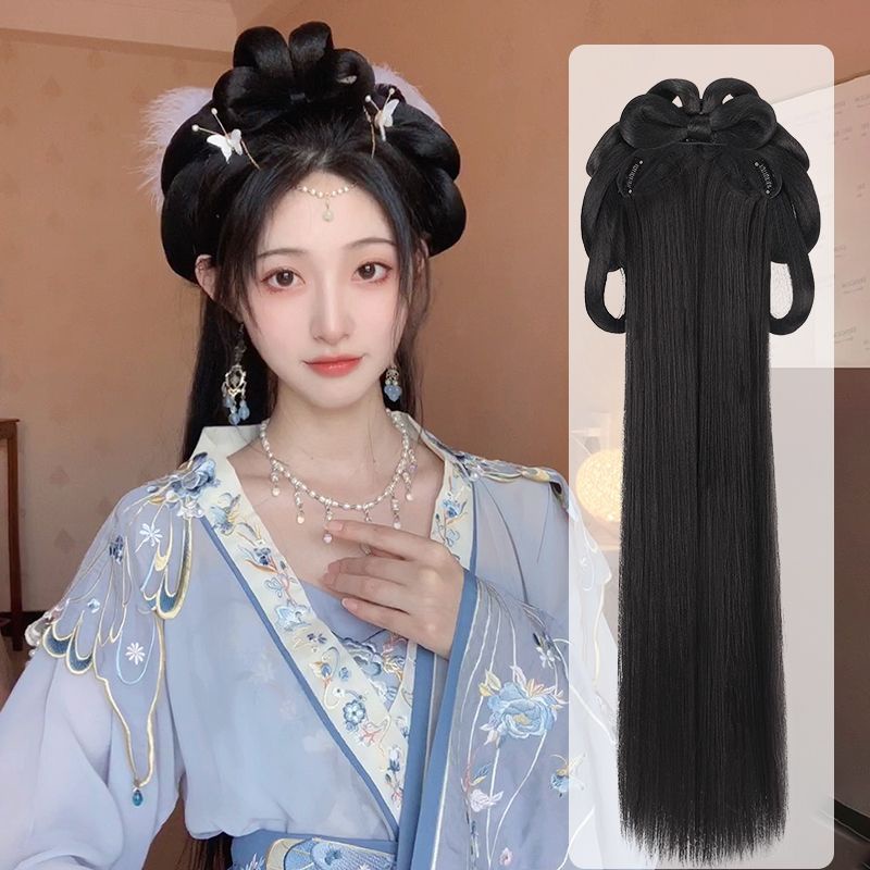Jual Hanfu integrated ancient style curled hair bun Ming style Hanfu ...