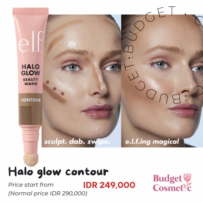 Jual bronzer ELF HALO GLOW BEAUTY WAND CONTOUR DUPE CHARLOTTE LIGHT ...