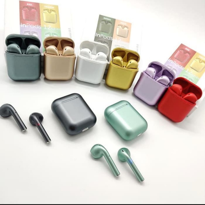 Jual COD inPods 12 ELEVEN inPod i12 TWS Wireless Earbuds METALIK INPODS ...
