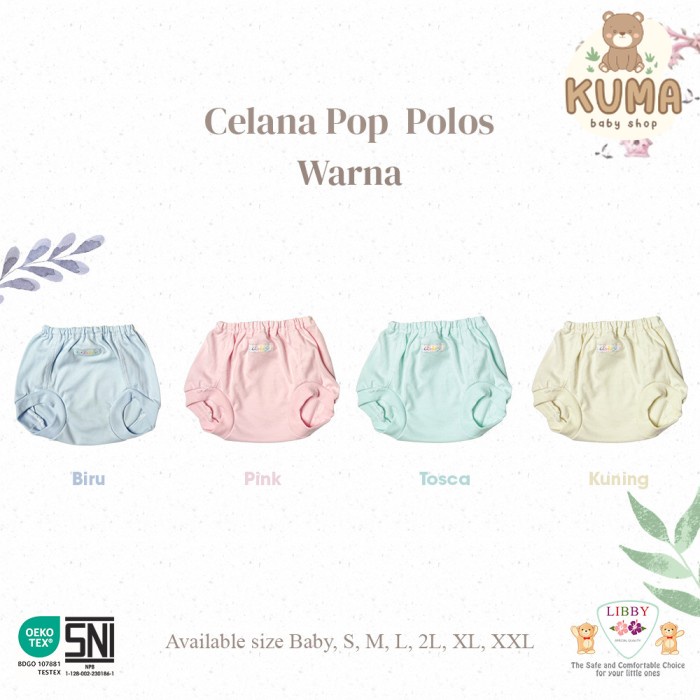 Jual LIBBY Celana Pop Newborn Polos Warna (1 pcs) | Shopee Indonesia