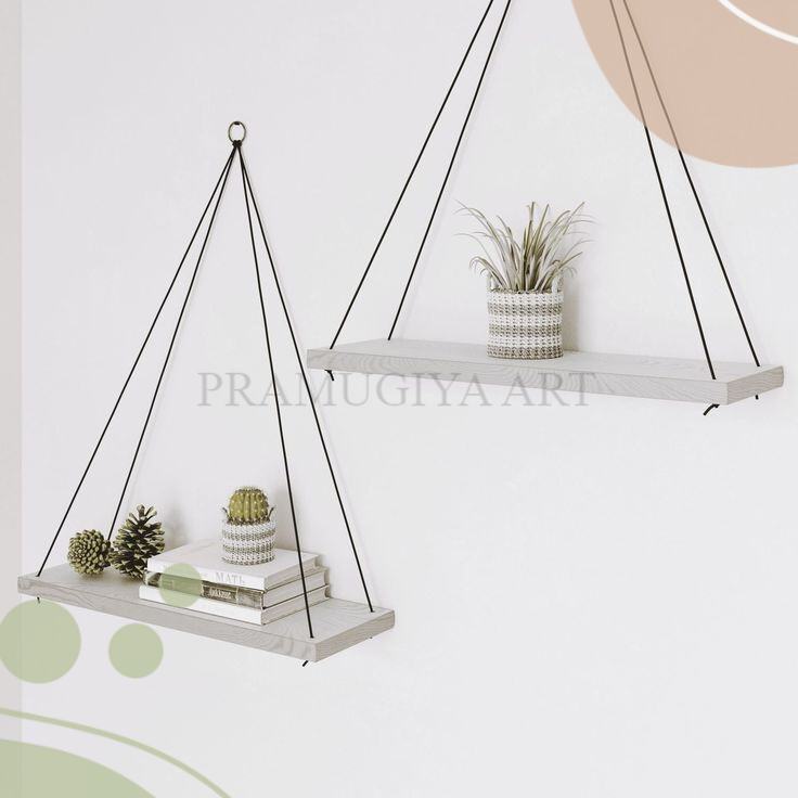Jual RAK FURNITURE DINGDING MINIMALIS MODEL GANTUNG TALI KUR 40cm X ...