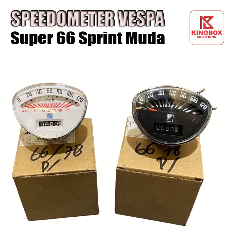 Jual Speedometer Vespa Super 66 Super Sprint Muda P/ Putih Hitam ...