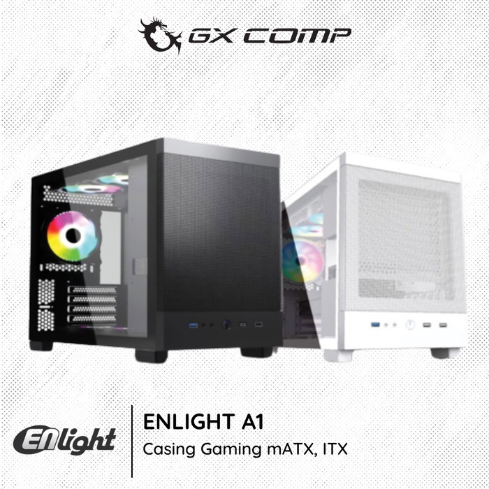 Jual Casing Enlight A1 - mATX, ITX Gaming Case | Shopee Indonesia