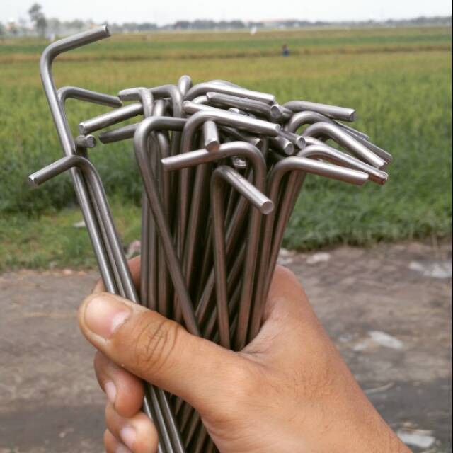 Jual Pasak Tenda Galvanis / Patok Tenda Besi Stainless Steel / 18cm ...