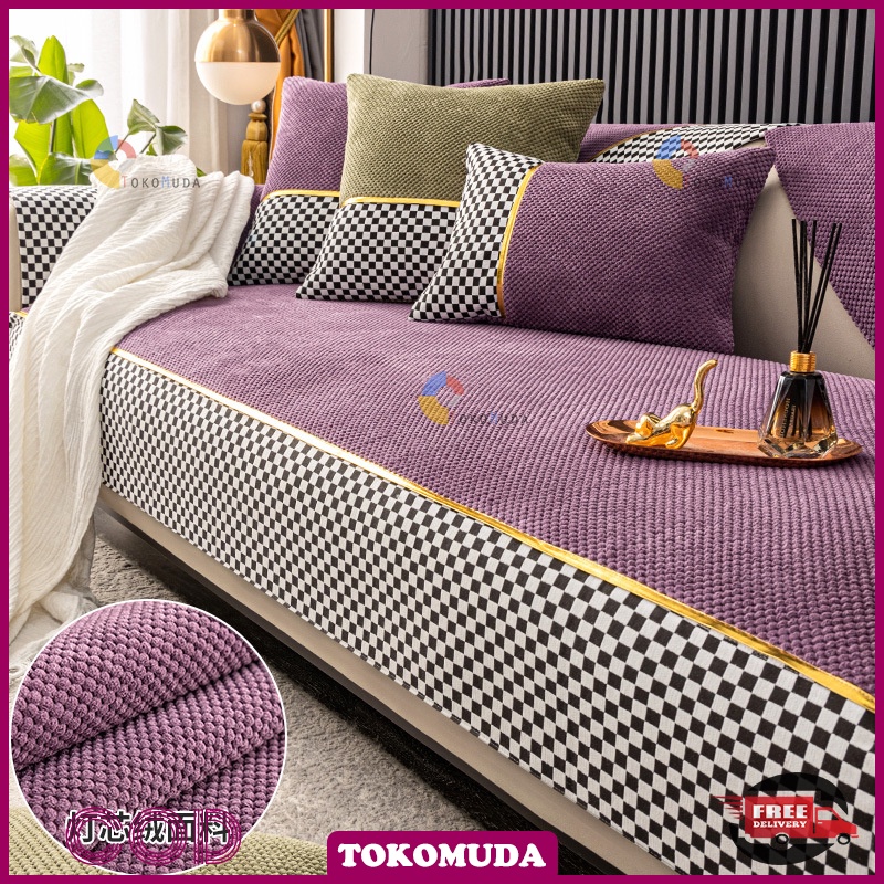 Jual TOKOMUDA COD Cover Sofa Mewah Pelindung Sofa sarung Sofa anti slip 1 2 3 4 seater | Shopee ...