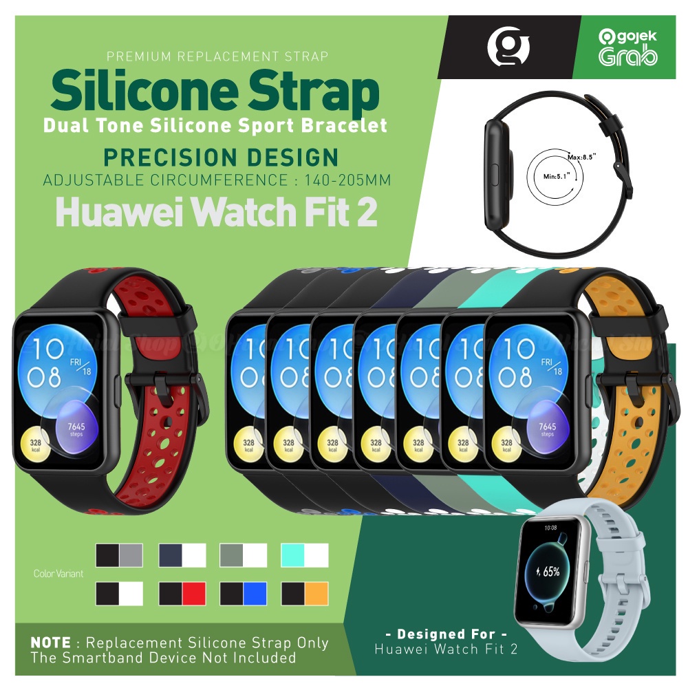Jual Silicone Strap Sport Dual Tone for Huawei Watch Fit 2 (Tali Jam ...