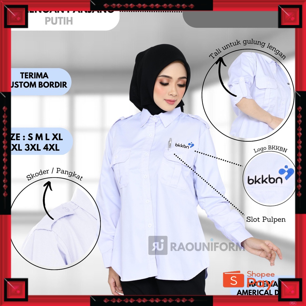 Jual 12.12 SERAGAM SALE / Seragam BKKBN Wanita/Baju BKKBN Pria/Baju Kerja BKKBN/Seragam Kerja ...