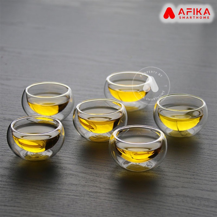 Jual Gelas Cangkir Kopi Anti Panas 6PCS Double Wall Shot Glass | Shopee Indonesia