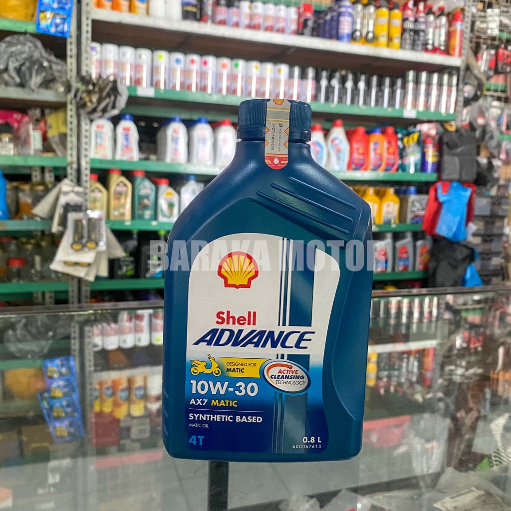 Jual Oli Shell AX7 Matic 0,8 Advance 10W 30 800ml 0,8L Liter Original ...
