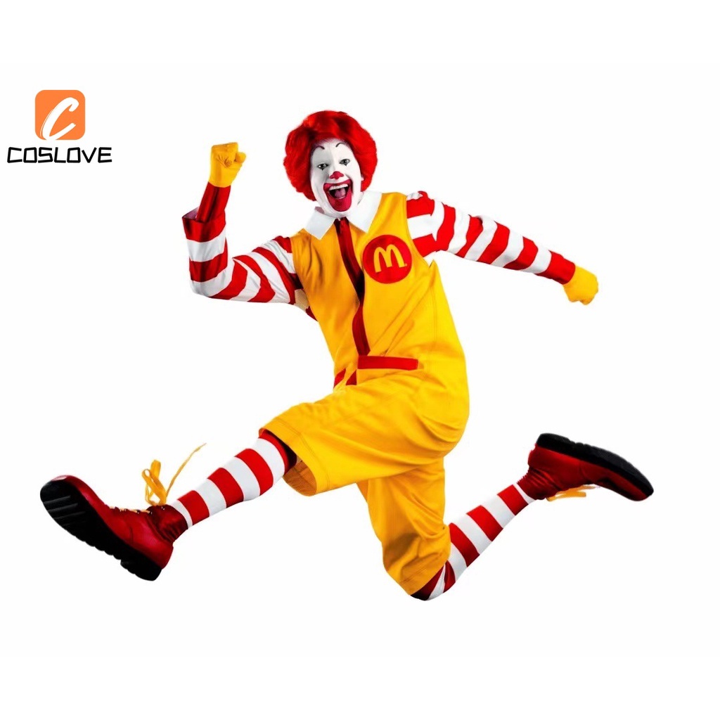 Jual McDonald's Joker Cosplay Full Set Costume Suit For Man Classic ...