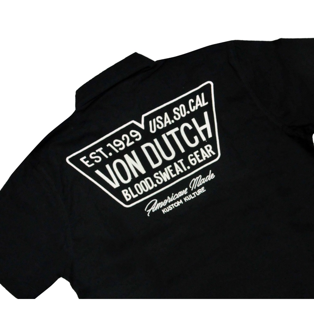 Jual Von Dutch Workshirt 0985 Black | Shopee Indonesia