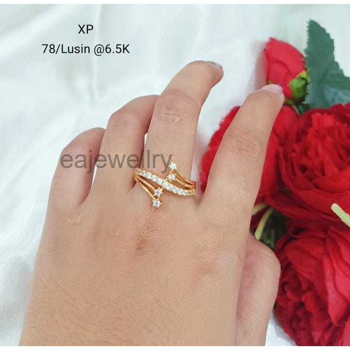 Jual Cincin Emas Asli 24 Karat Model 2024 Realpict Cantik All Size ...