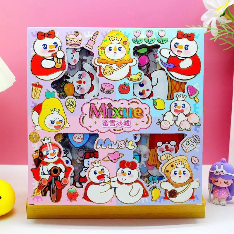 Jual Sticker Mainan Anak Lucu Viral Mixue Rainbow Stiker Label Hp Buku ...