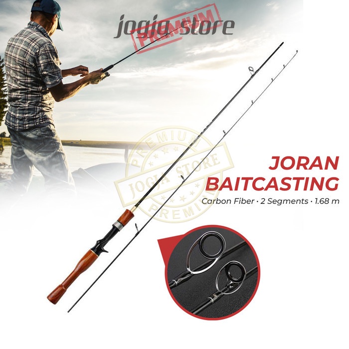 Jual Joran Pancing Spinning Carbon Fiber 2 Segments 1.68M TaffSport ...