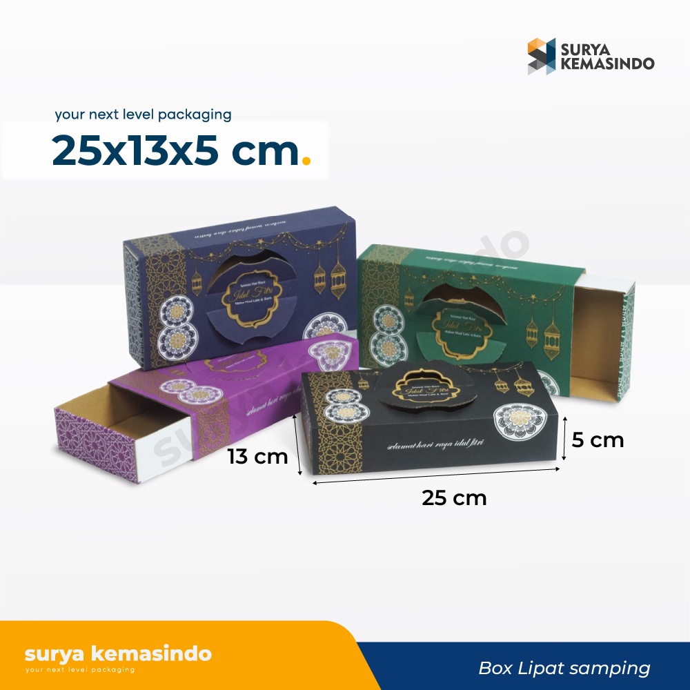 Jual Box Slide 25x13x5 E Flute 250gr isi 2(BULAT)/400gr isi2 (KOTAK ...