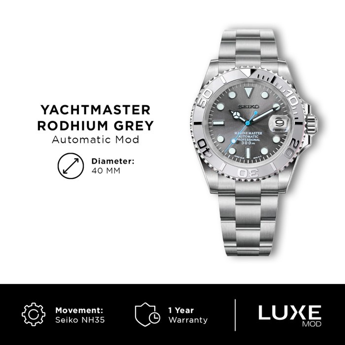 Jual Seiko Yachtmaster Rodhium Grey Mod NH35 | Shopee Indonesia